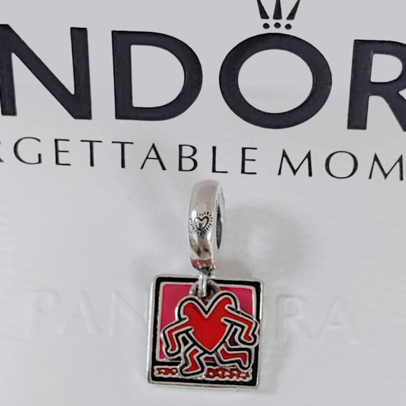Pandora | Jewelry | Pandora Keith Haring Walking Heart Double Dangle ...
